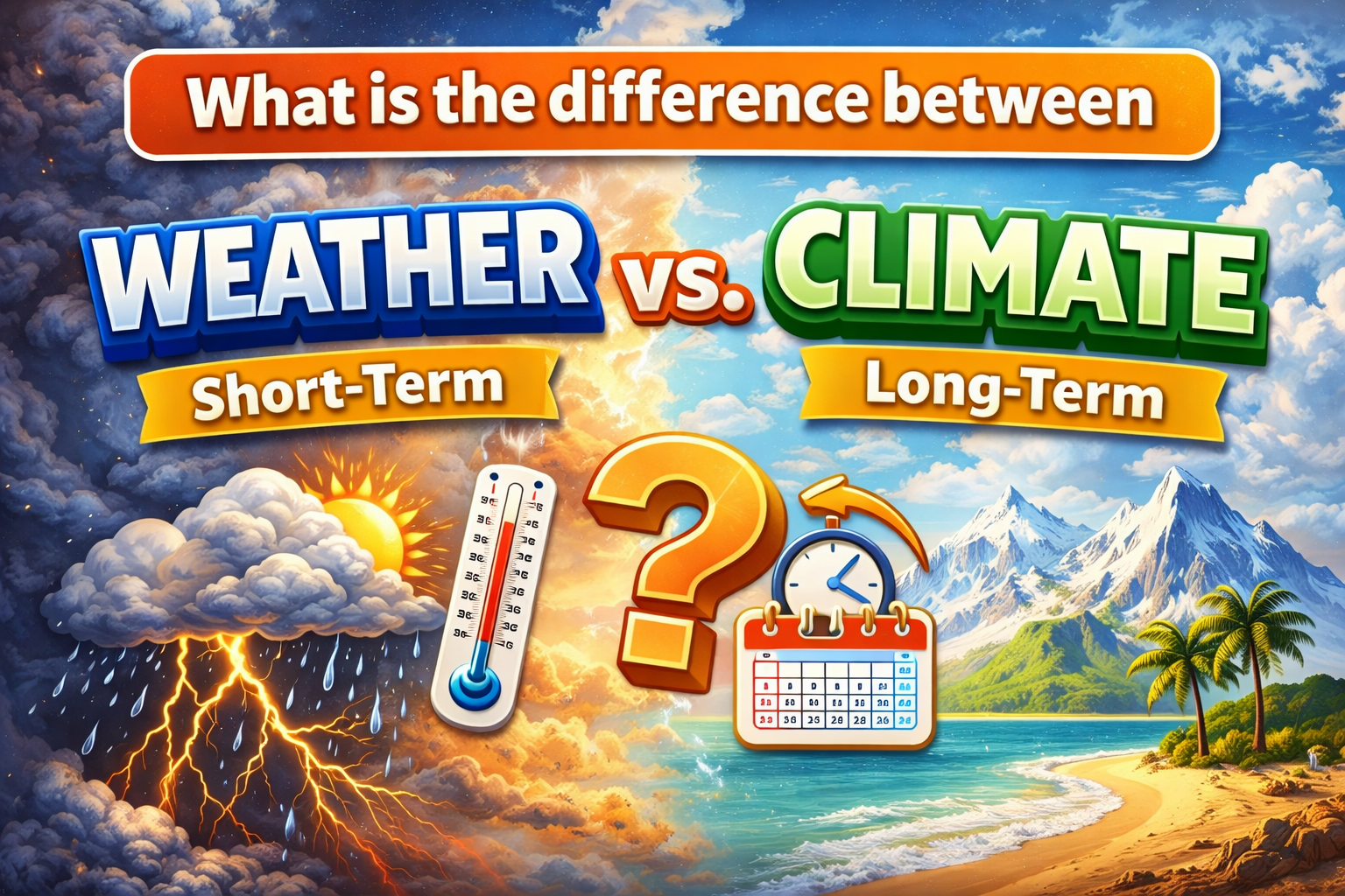 What is the difference between weather and climate?